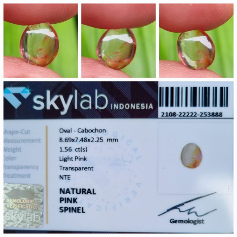 Jual Natural Pink Spinel NTE Memo 1.56 crt | Shopee Indonesia