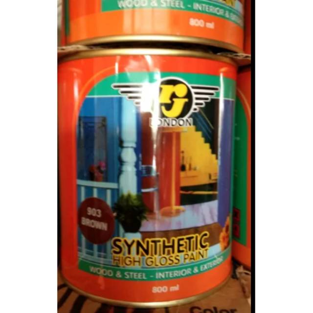 Jual Cat minyak kayu besi Rj london synthetic warna 800 ml kaleng kilat ...