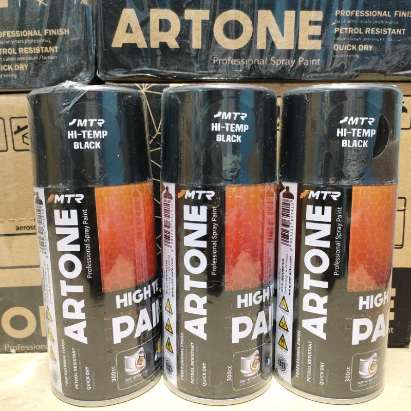 Jual Pilok Pilox Cat Semprot MTR ARTONE Hi Temp Black Anti Panas Tahan ...