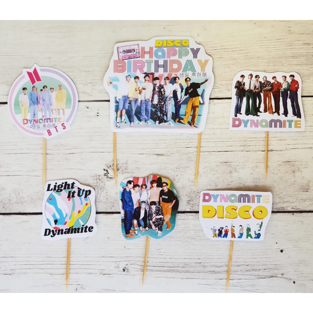 Jual Topper Kue BTS Dynamite (6pcs) | Shopee Indonesia