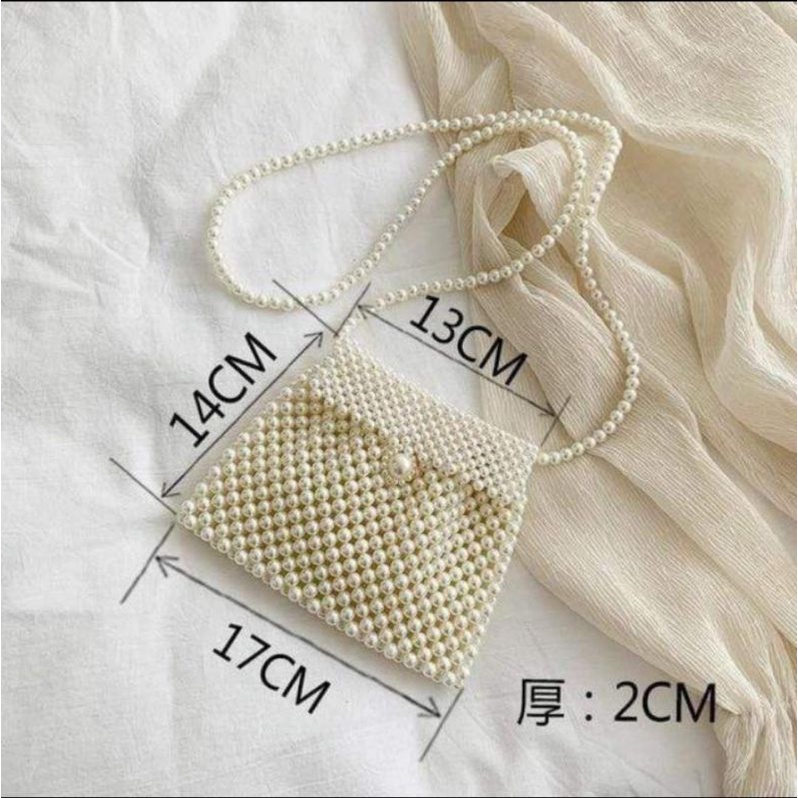 Jual kylee bag | Beaded Bag | Pearl bag | tas Manik-manik | tas mutiara ...