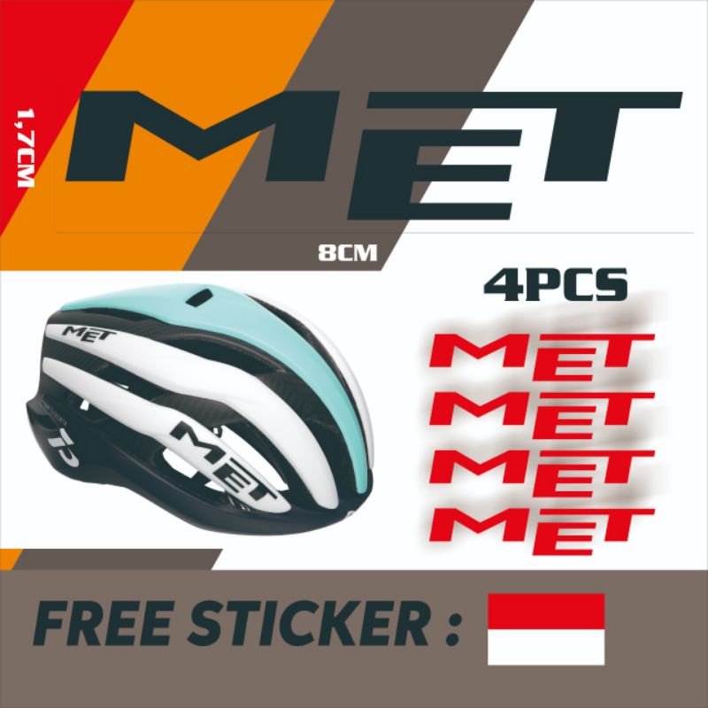 Jual Stiker Helm Sepeda Mtb MET Cutting Sticker Premium 4pcs | Shopee ...