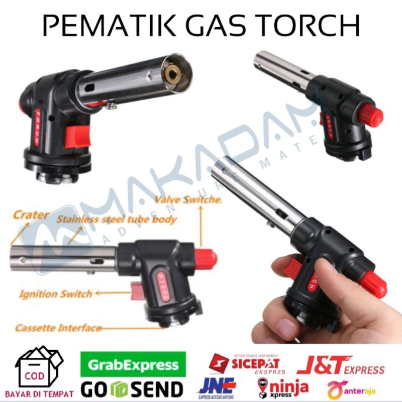 Jual Gas torch flame gun blow torch adaptor alat las bbq gas portable ...