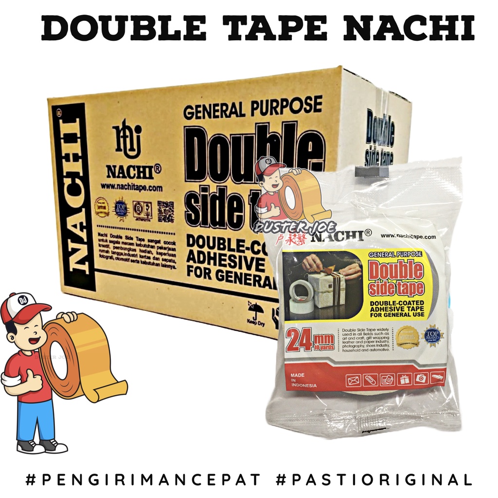 Jual [PER 1 DUS] Double Tape Nachi 24mm 1 inch 10 YARD (1 DUS ISI 80 ...