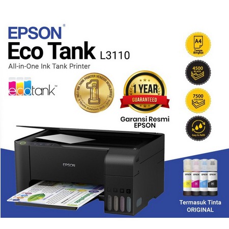 Jual Printer EPSON L3110 EcoTank Printer Inkjet All in One ORIGINAL ...