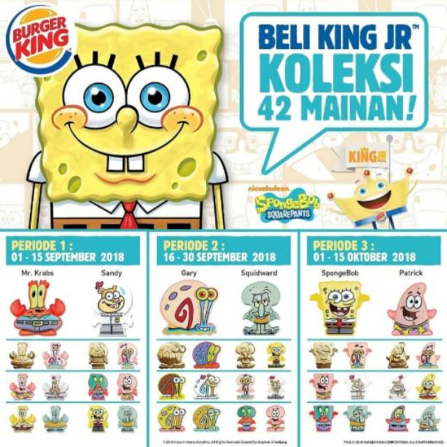 Jual Mainan Burger King BK Spongebob (Squidward Sandy periode 2) Baru ...
