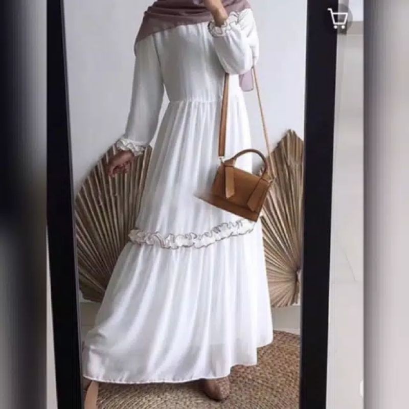 Jual COD Gamis Febrina Rempel Kombinasi Busui Wanita Muslim | Shopee ...