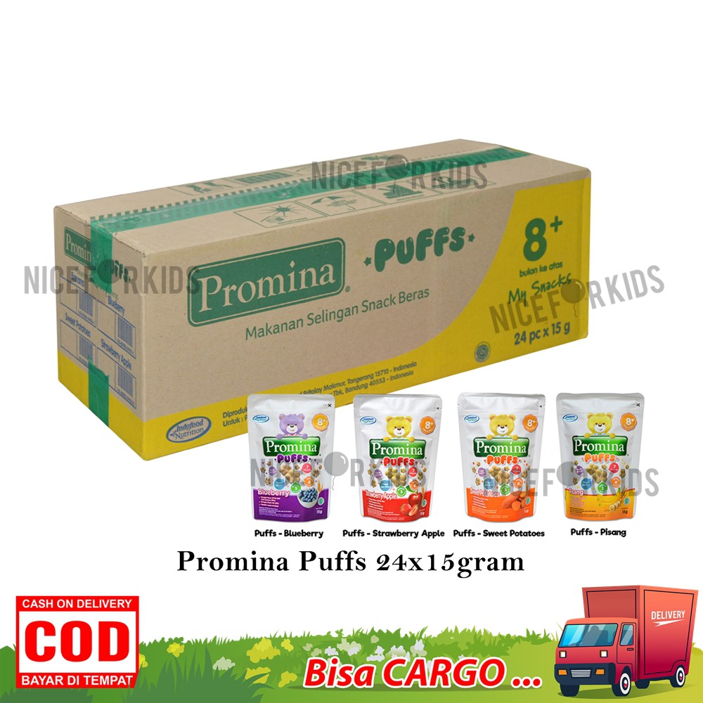 Jual Grosir Karton Promina Puffs Snack Anak Cemilan Bernutrisi isi 24 ...