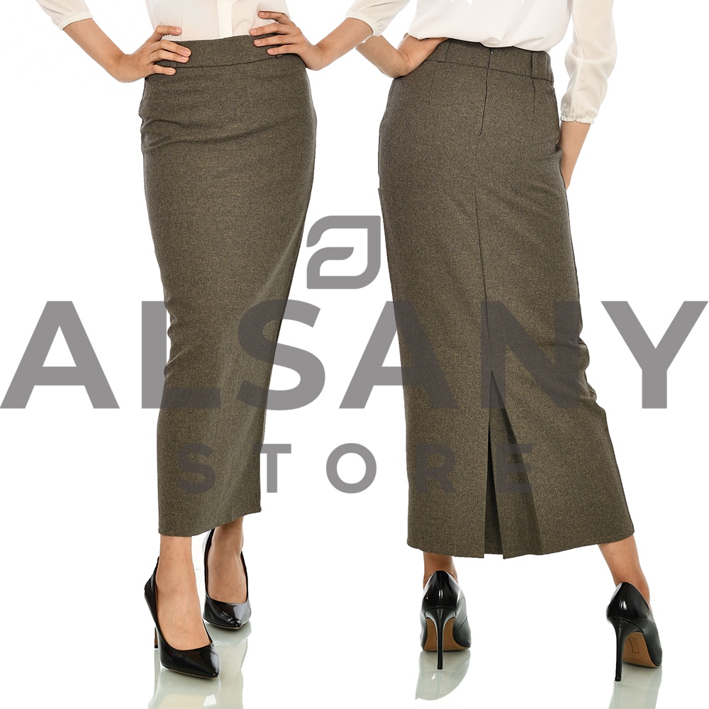 Jual ROK SPAN PANJANG KANTOR / ROK KERJA WANITA / ROK KANTOR PANJANG ...