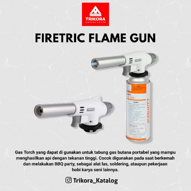 Jual Firetric Flame Gun BBQ White Portable Gas Blow Torch Butane LAS Pematik Api | Shopee Indonesia