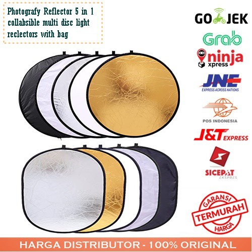 Jual Reflector 5 in 1 Bulat / Oval - Reflector 5 in 1 100cm , Reflector ...