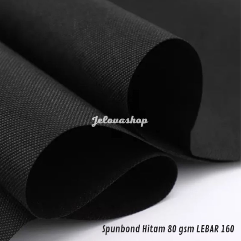 Jual SPUNBOND HITAM 80 GSM/kain furing Tebal (Lebar 160) | Shopee Indonesia