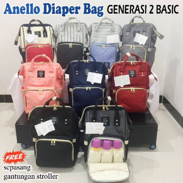 Jual Anello Diaper bag Gen2 Basic series | Shopee Indonesia