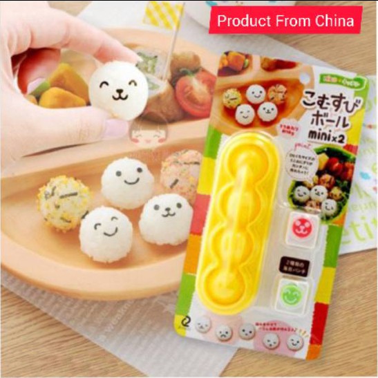 Jual Cetakan Bento Bola Nasi Bulat Rice Ball Maker Plus Nori Puncher ...