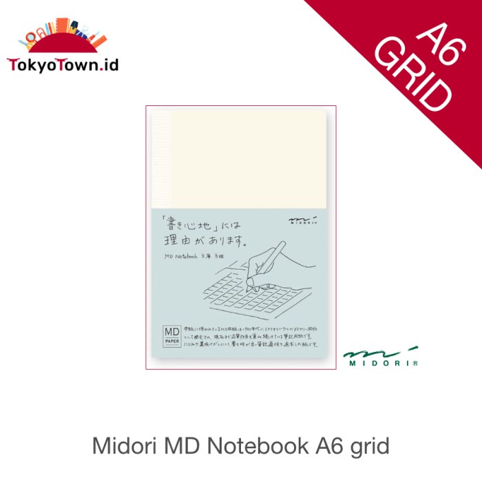 Jual Promo Bulan Ini Md Midori Notebook A6 Grid Bergaransi | Shopee ...