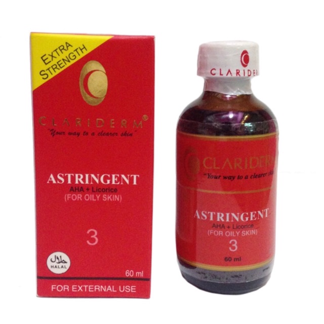 Jual [ORIGINAL]CLARIDERM ASTRINGENT 3 ALKOHOL / Toner Pembersih Wajah ...