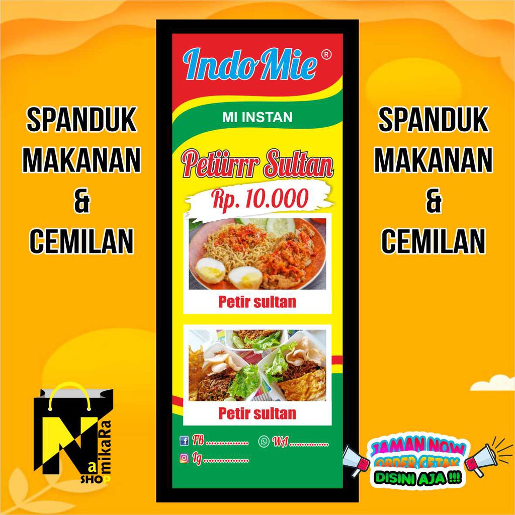 Jual Spanduk Banner Backdrop Indomie / Banner Indomie Goreng / Spanduk ...