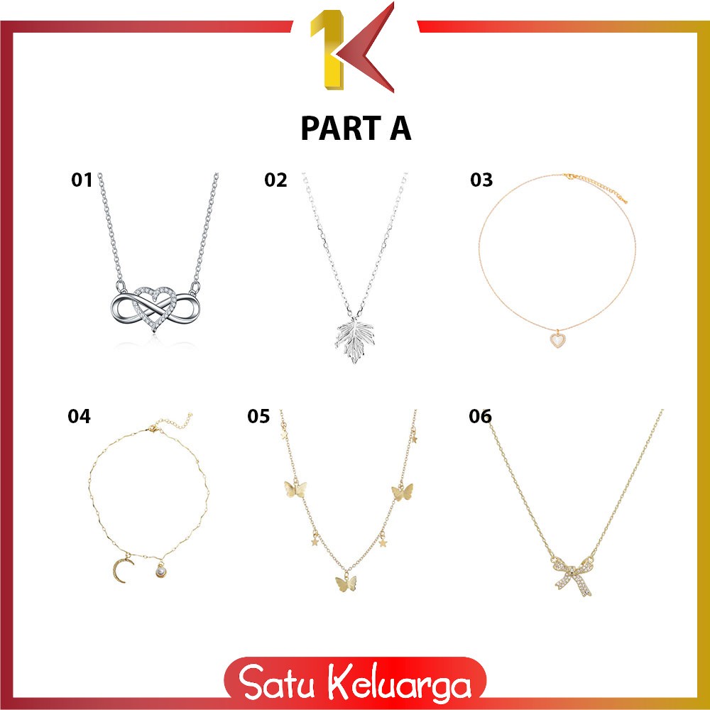 Jual SK-K122 Kalung Wanita Infinity Love Aksesoris Fashion Cewek Korean ...