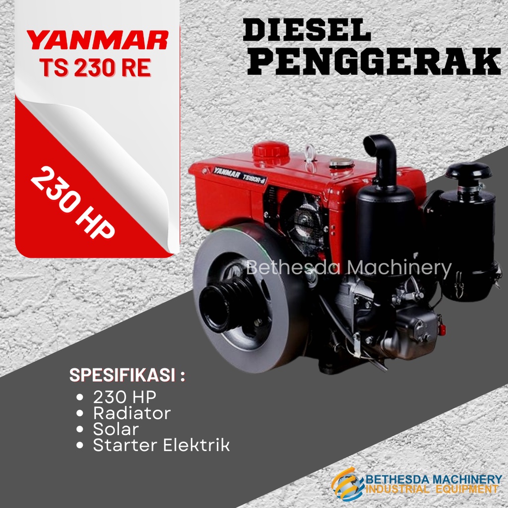 Jual Mesin Diesel Penggerak Yanmar TS 230 R 23 HP / 23 PK | Shopee ...