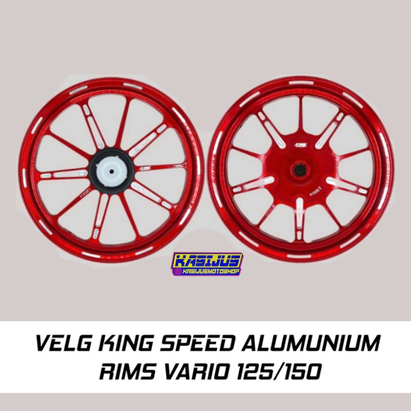 Jual velg king speed vario 125 vario 150 warna merah ring velg king ...