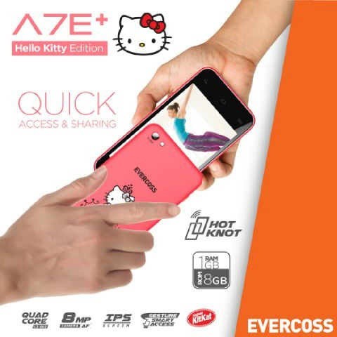Jual EVERCOSS A7E+ HELLO KITTY EDITION - RAM 1GB ROM 8GB - GARANSI 1 ...