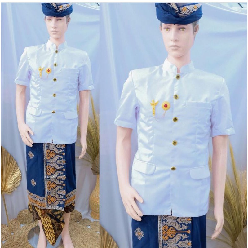 Jual Jas Busana Adat Bali Pria Kemeja Safari Pakaian Adat Bali Lanang ...