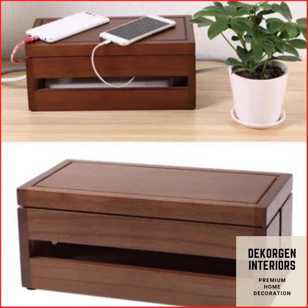 Jual Box Kabel Kayu Kotak Organizer Kabel Rumah Box Kayu Pengaman Stop ...