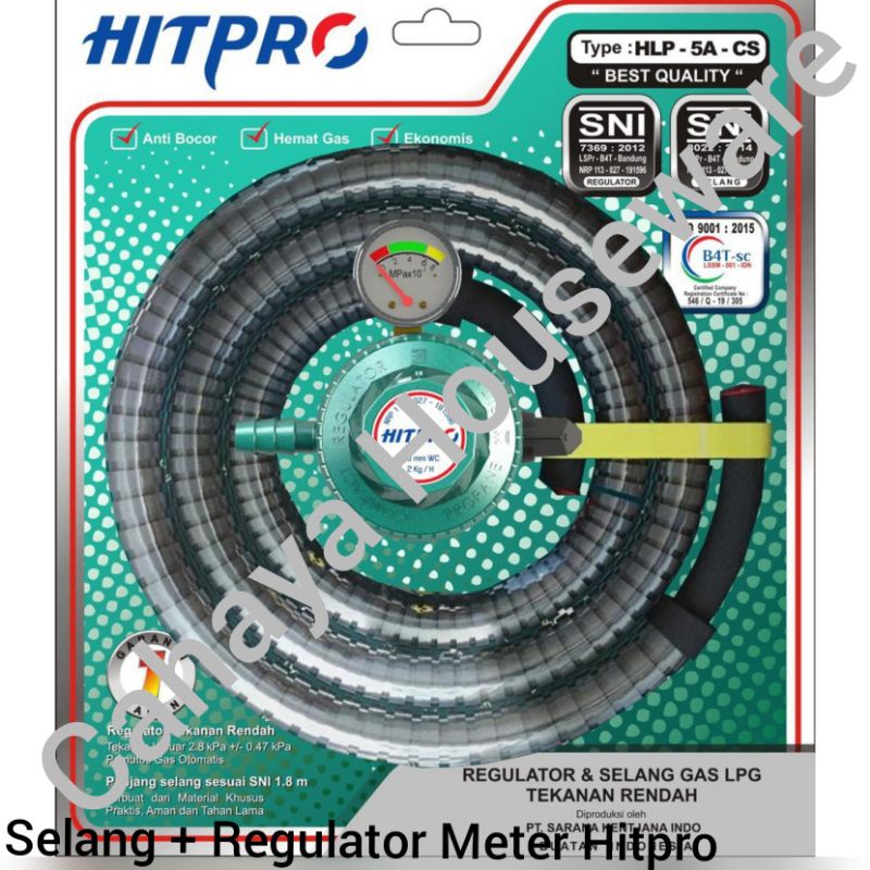 Jual Regulator dan selang paket Hitpro low pressure 5A-CS selang paket ...