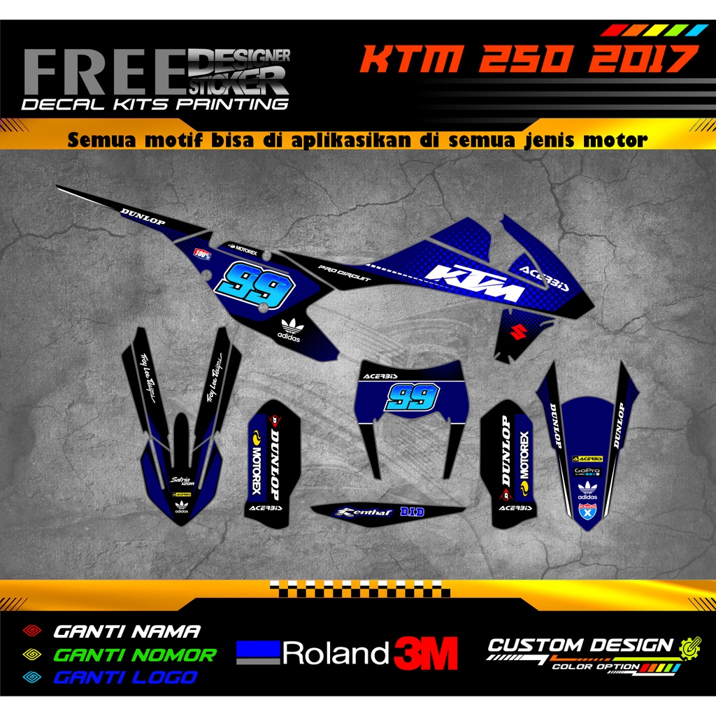 Jual Decal Sticker Motor KTM 250 2017-2023 WS009 | Shopee Indonesia