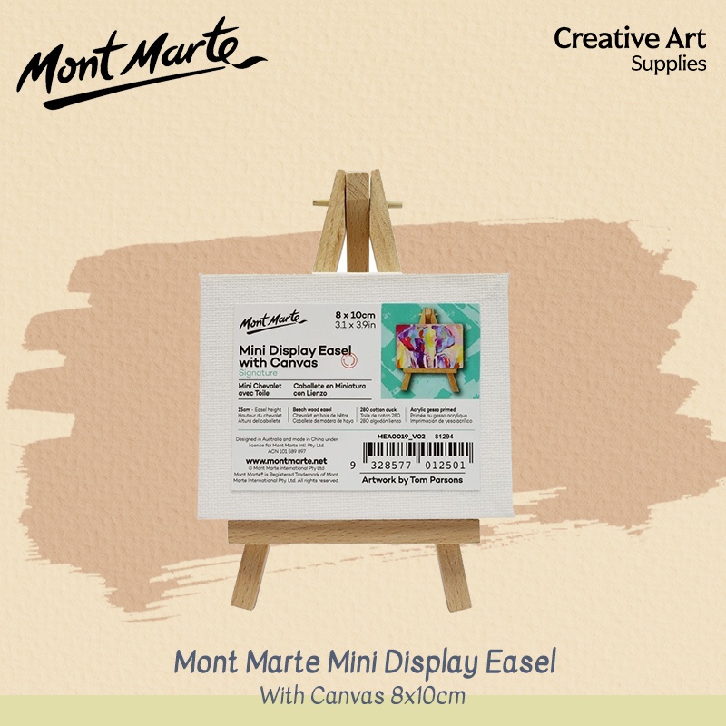 Jual Mont Marte Mini Display Easel With Canvas Kanvas Kecil 8x10cm ...