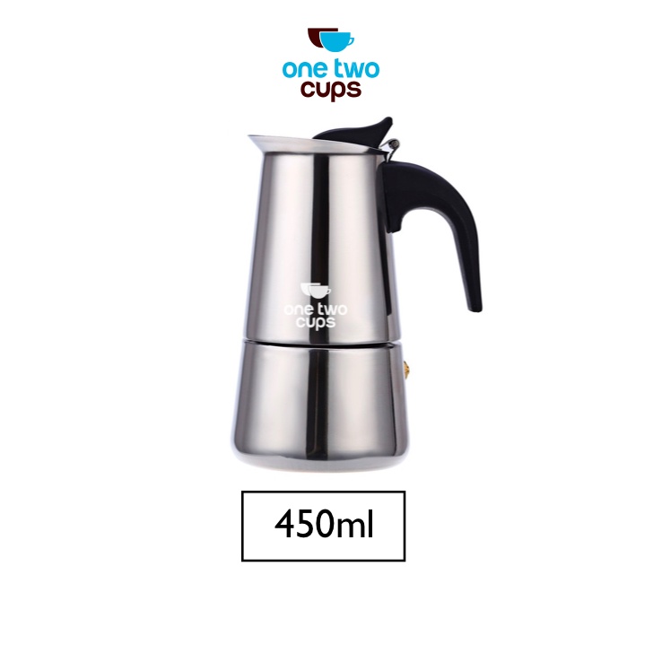 Jual One Two Cups Espresso Coffee Maker Moka Pot Teko Stovetop Filter 450ml | Shopee Indonesia