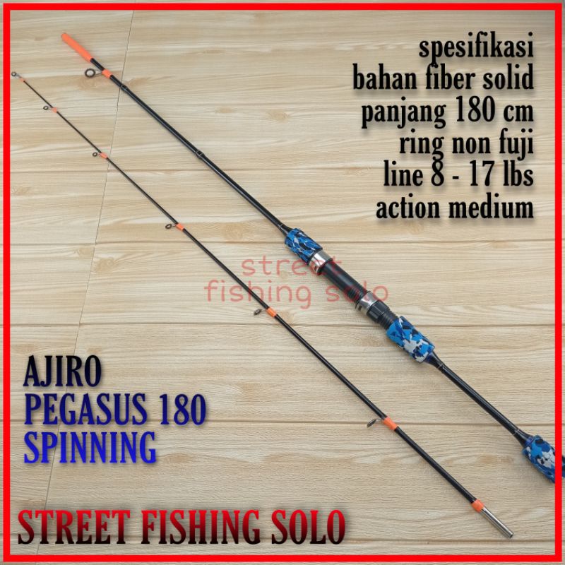 Jual JORAN Pancing spinning casting ajiro Pegasus SPINNING fiber solid ...