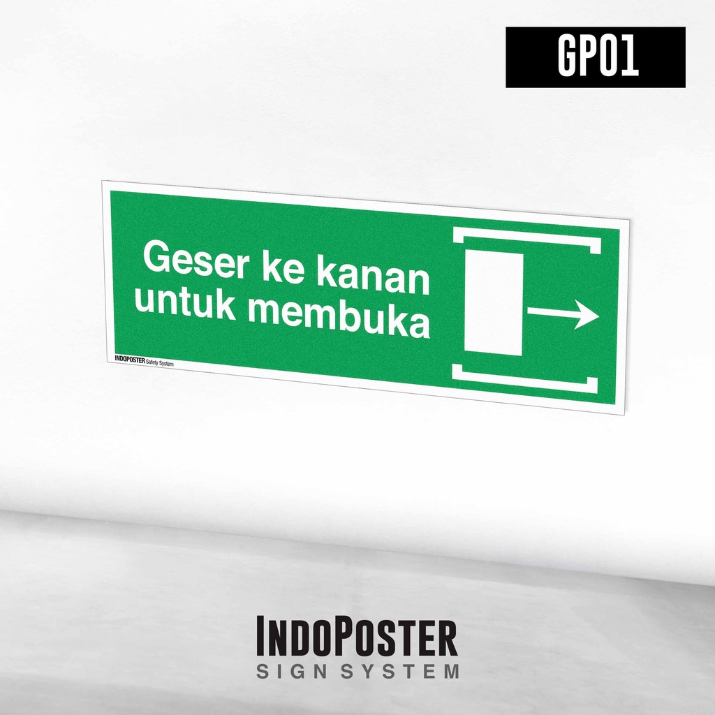 Jual Stiker Safety Sign Rambu K3 Membuka Pintu | Shopee Indonesia