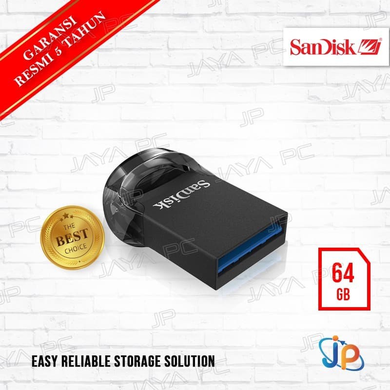 Jual FlashDisk Sandisk Cruzer Ultra Fit CZ430 64GB - Flash Disk 64 GB USB 3.1 | Shopee Indonesia