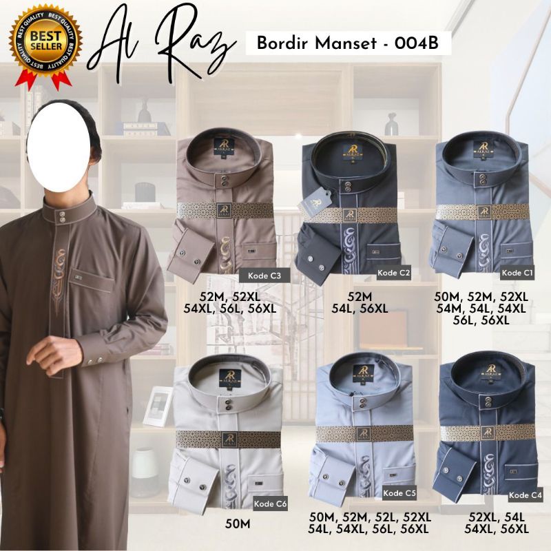 Jual JUBAH AL RAZ PREMIUM KOMBINASI BORDIR MANSET & NON MANSET | JUBAH ...