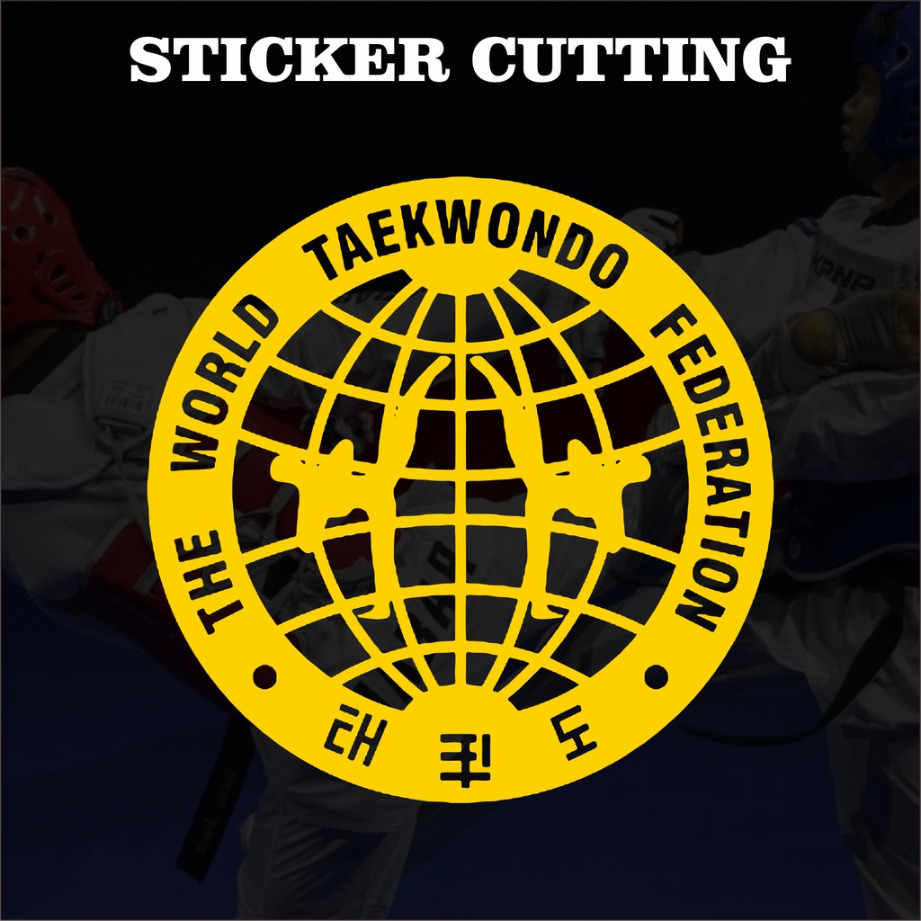 Jual Sticker Cutting Logo Taekwondo Dunia / The World Taekwondo ...