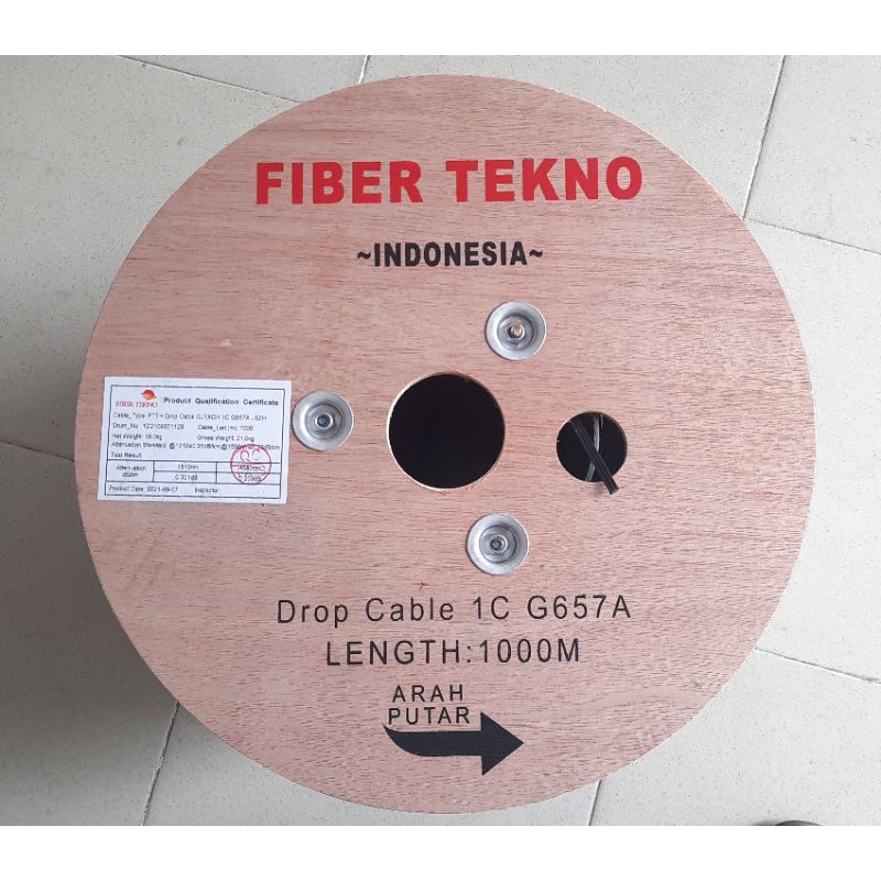 Jual KABEL FIBER OPTIK 1000 METER/DROPCORE FO 1 CORE 3 SELING 1000 ...