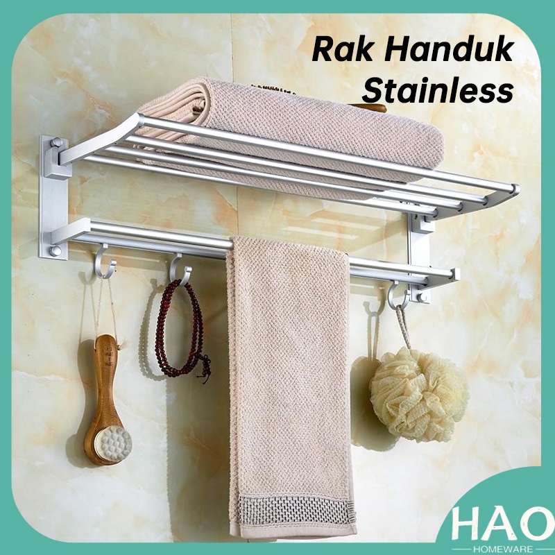 Jual Rak Handuk Stainless Steel Gantung Rak Kamar Mandi Rak Dinding ...