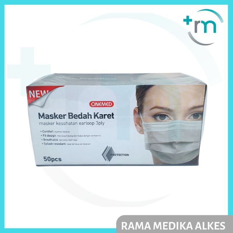 Jual Masker Medis Karet Onemed | Masker Earloop (Harga Per BOX isi 50 ...