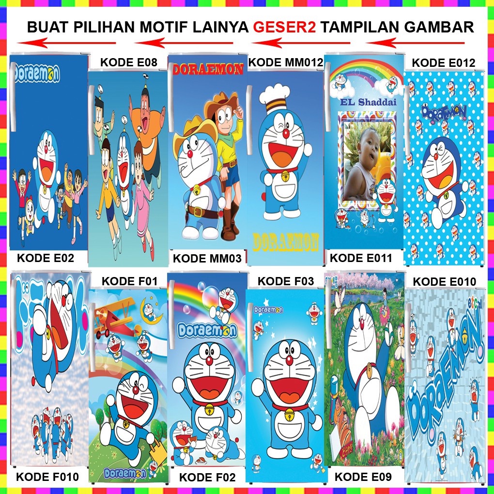 Jual Stiker Kulkas 1 Pintu Motif Doraemon | Shopee Indonesia