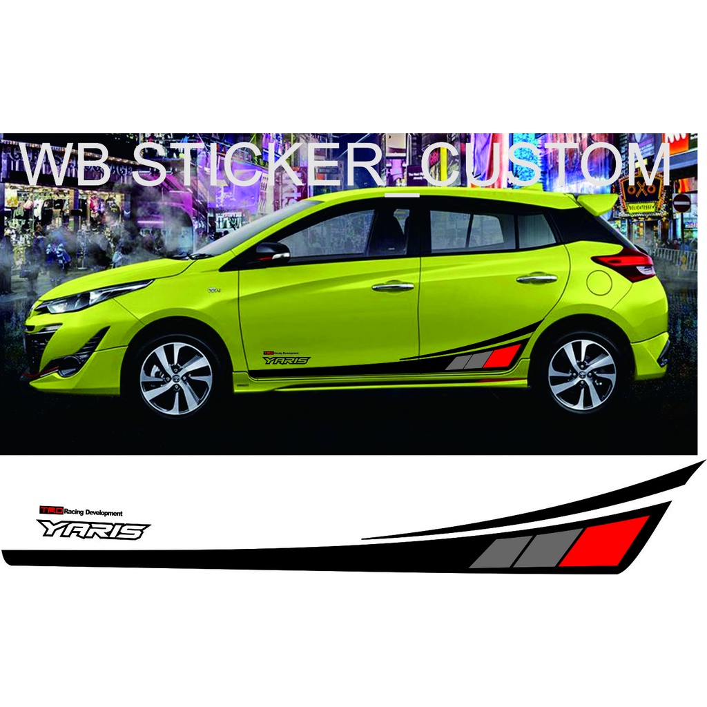 Jual 0336 sticker body samping mobil cutting sticker variasi mobil ...
