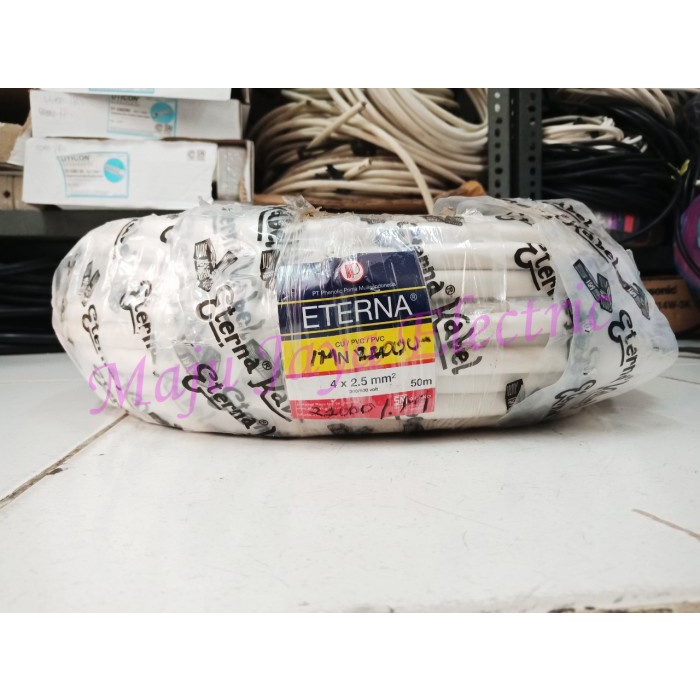 Jual Kabel Eterna NYM 4X2.5 Kawat Tembaga Batangan Isi 4 Per Roll 50 Meter | Shopee Indonesia