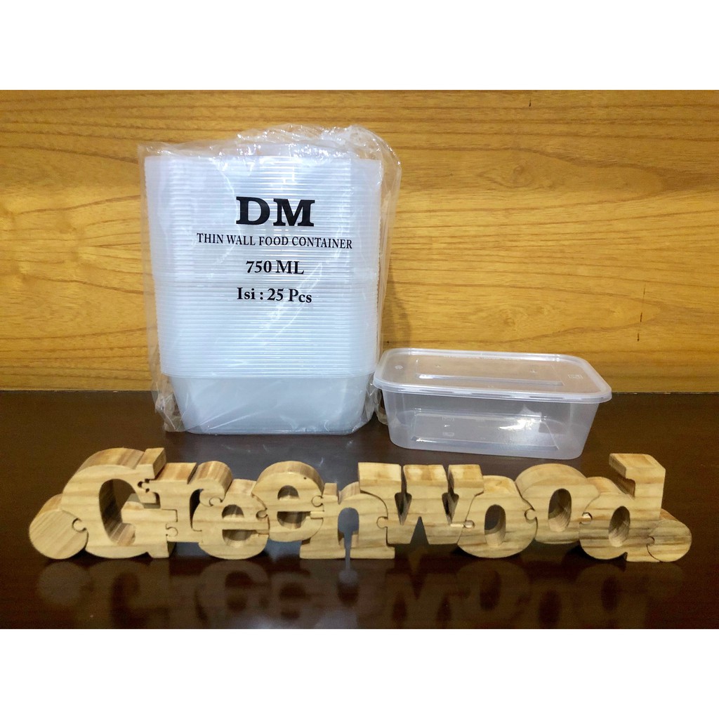 Jual Thinwall 750 ml / Kotak Plastik 750 ml - 25 Pcs | Shopee Indonesia