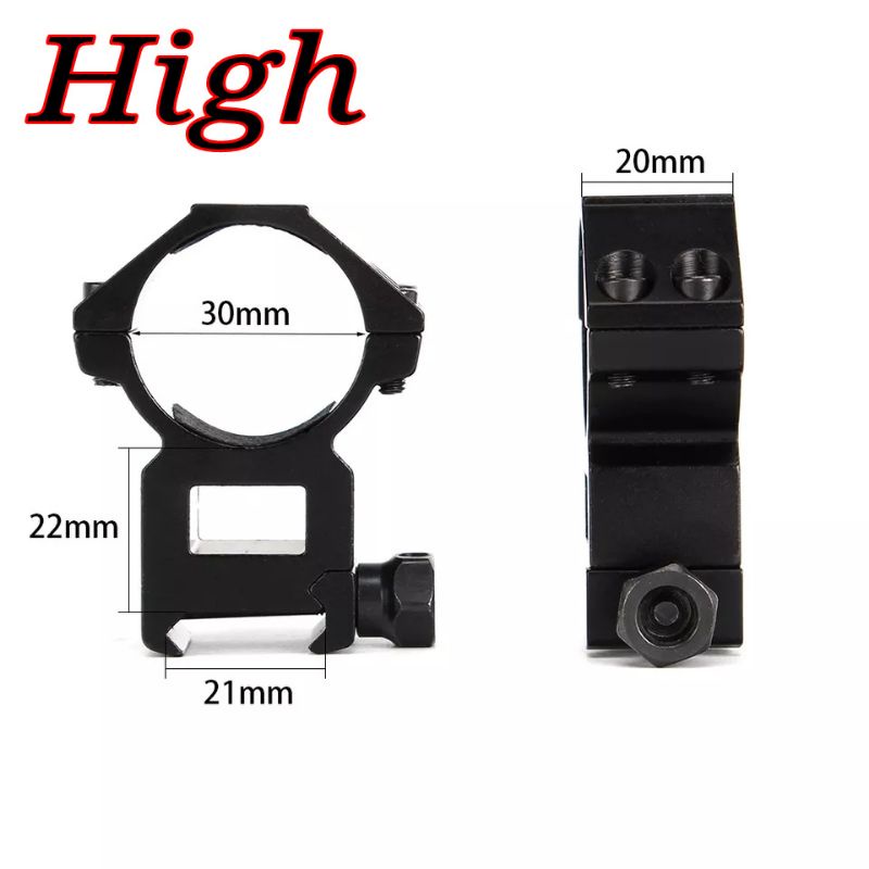 Jual Mounting Teleskop 30mm Rel 22mm / Mounting Picatinny Tube 30mm ...