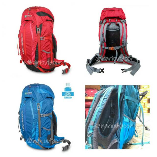 Jual Tas gunung keril consina centurion 55L include rain cover carrier ...