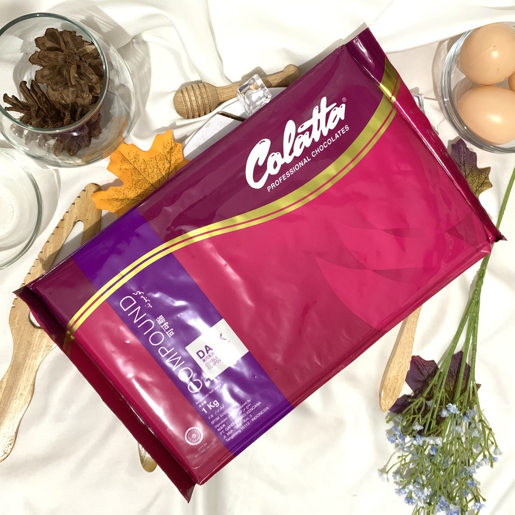 Jual COLATTA DARK CHOCOLATE COMPOUND 1KG KOMPON COKLAT HITAM COLLATA ...