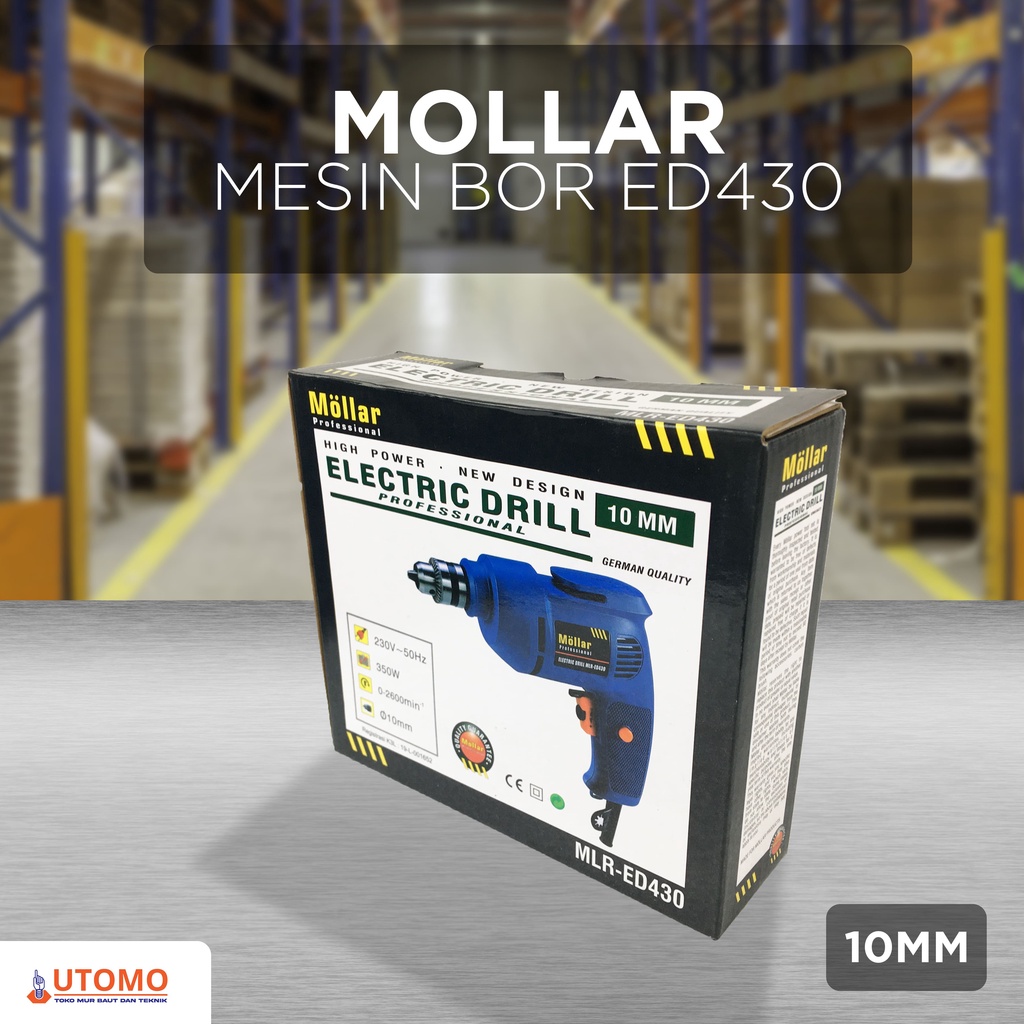Jual Mesin Bor Listrik Besi Kayu 10mm 10 mm - Mollar MLRED430/ Electric ...
