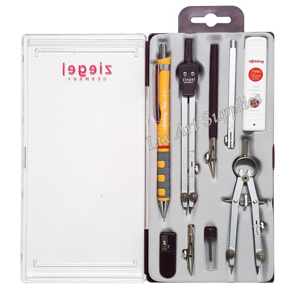 Jual Rotring Ziegel Compass Set / Jangka Compass Set | Shopee Indonesia
