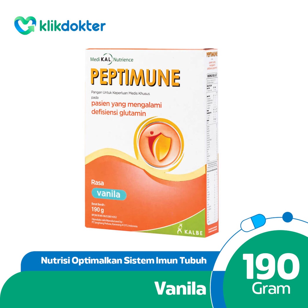 Jual Peptimune Vanila 190gr - Nutrisi Meningkatkan Kekebelan Tubuh ...