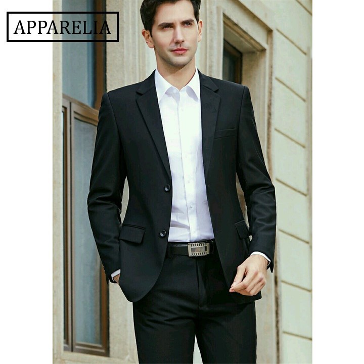 Jual SETELAN JAS HITAM RESMI SEMI FORMAL PRIA 3IN1 - STYLE BLACK HIGH ...